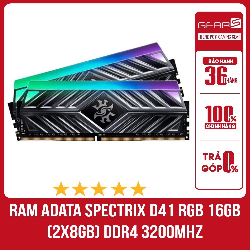 [FULL VAT] Bộ nhớ Ram Adata Spectrix D41 RGB 16GB (2x8GB) DDR4 3200Mhz ...