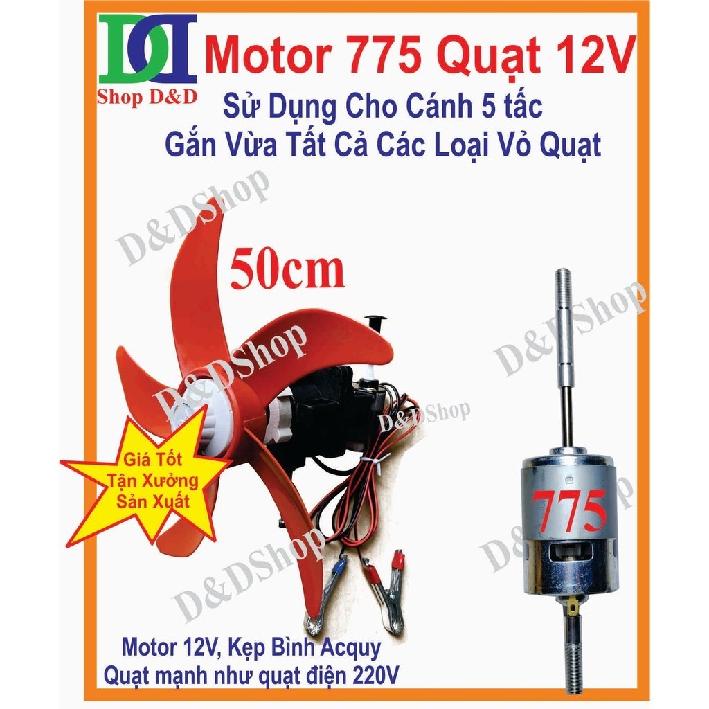 [SIÊU MẠNH]Motor Quạt 775, Có Điều Tốc(5V-36V). Dùng Bình 12V, Pin 3S ...