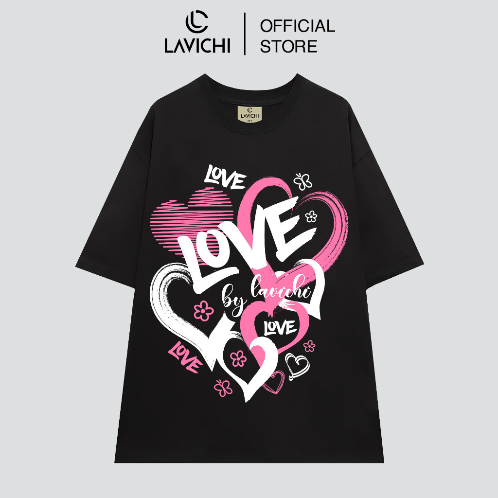 (COD) Áo Thun Local Brand Unisex LAVICHI HEARTS Premium 100% Cotton ...