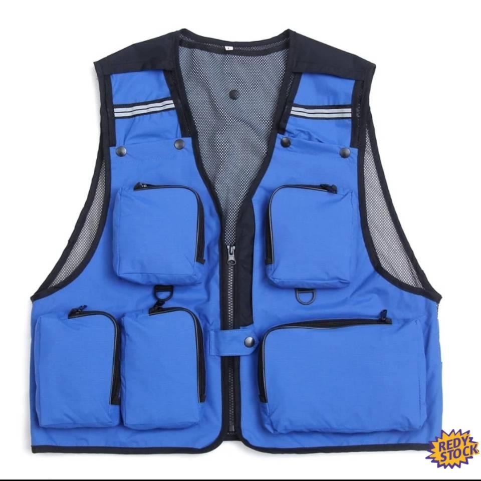 Ch t l ng cao Cå u Cá Phong Cá ch Qu} n Áo Vest tùy chỉnh In logo Áo câu Cá nhiều túi Giám đốc ...