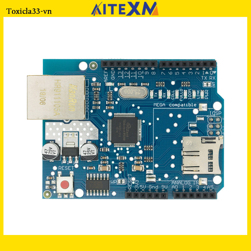 Bo Mạch Phát Triển Ethernet Shield W5100 R3 UNO Mega 2560 1280 328 UNO ...