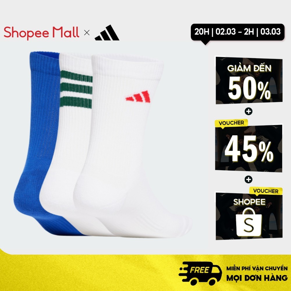 [3-8.3 - VOUCHER 40%]adidas Phong cách sống Bộ 3 Đôi Tất Logo Unisex ...