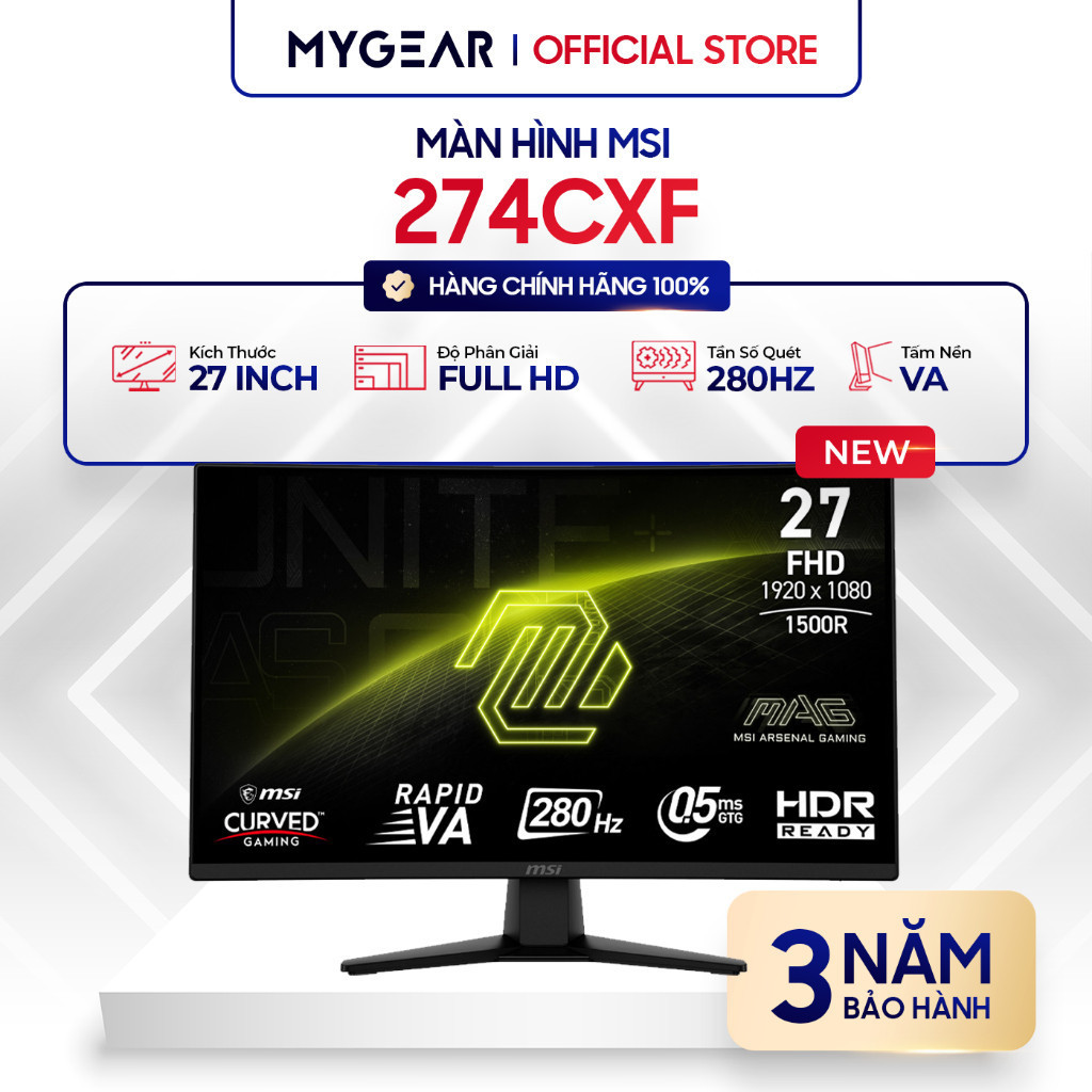 Màn Hình Cong Gaming - MSI MAG 274CXF 27 Inch FHD VA 280Hz - Chính hãng ...