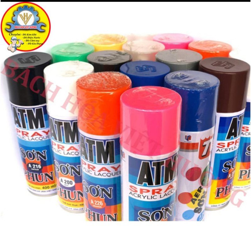 Sơn phun, Sơn xịt ATM Spray KoBe, TV cao cấp, xịt đủ màu cầm tay tiện ...