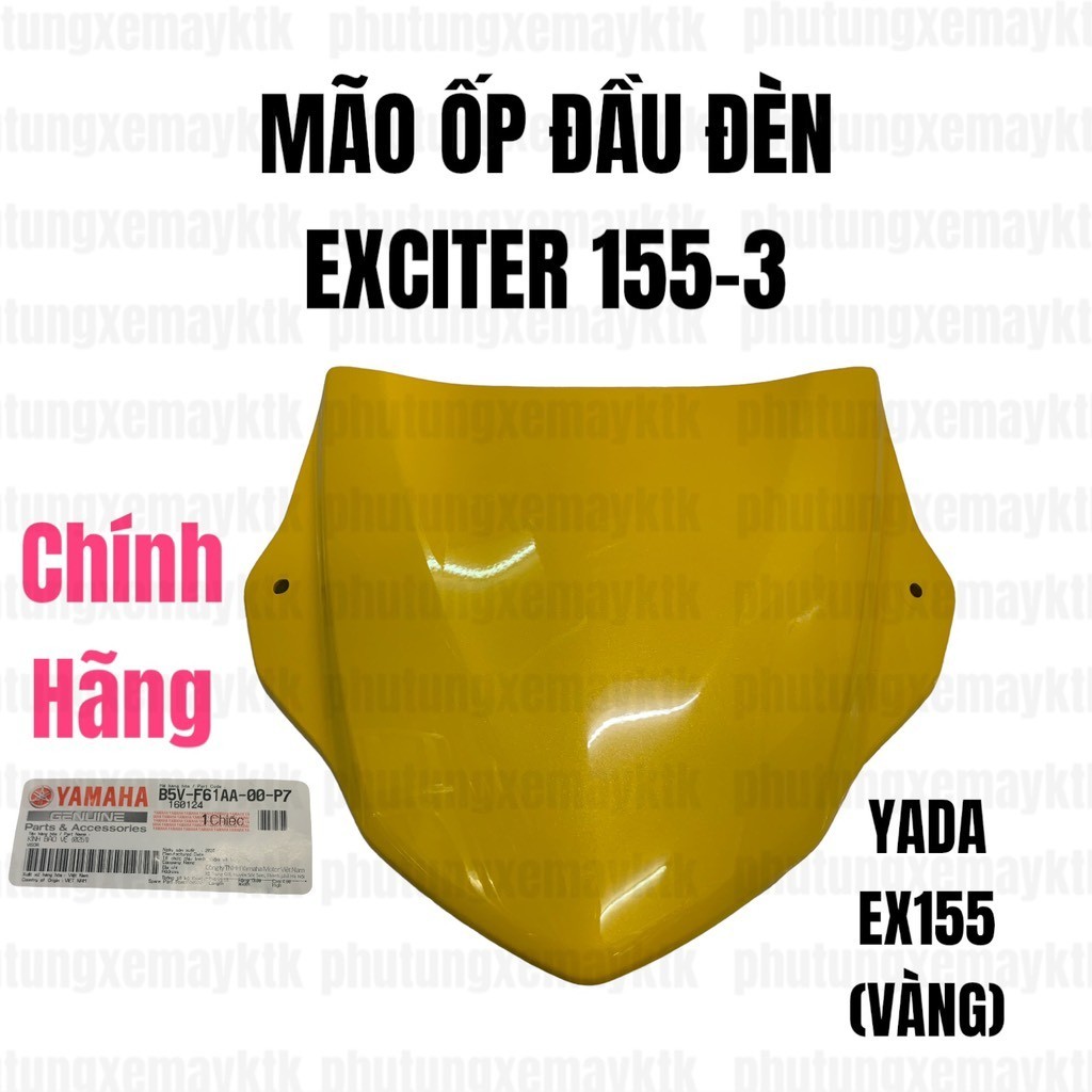 [Chính Hãng Yamaha]YADA-EX155-3 Mão ốp đầu đèn(Vàng) Phụ tùng phụ kiện ...