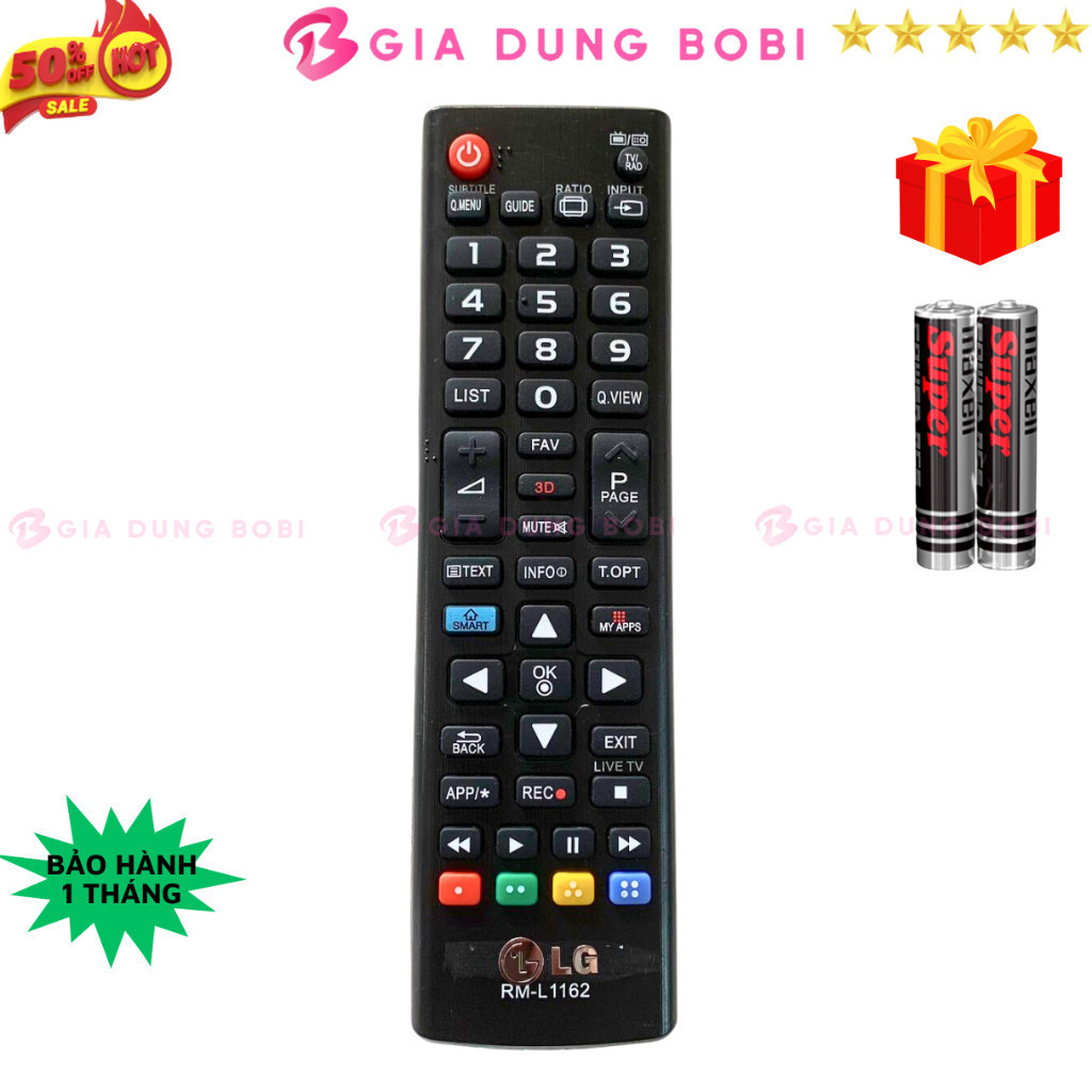 SKU328 - Remote điều khiển tivi LG Mã 20 RM-L1162 Loại Tốt, điều khiển TV LG 3D SMART - Tặng kèm ...