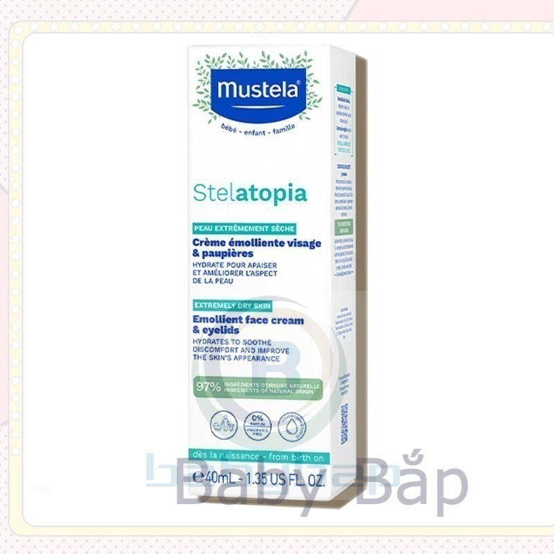 Kem dưỡng da mặt dành cho da chàm Mustela STELATOPIA EMOLLIENT CREAM ...