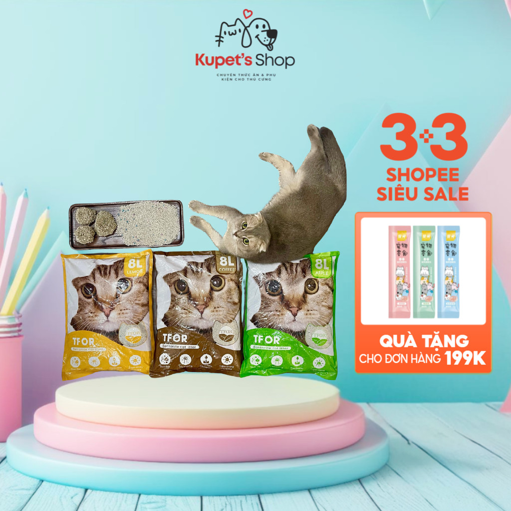 Cát vệ sinh siêu vón cục TFOR 8L dành cho mèo - KUPET SHOP | Shopee ...