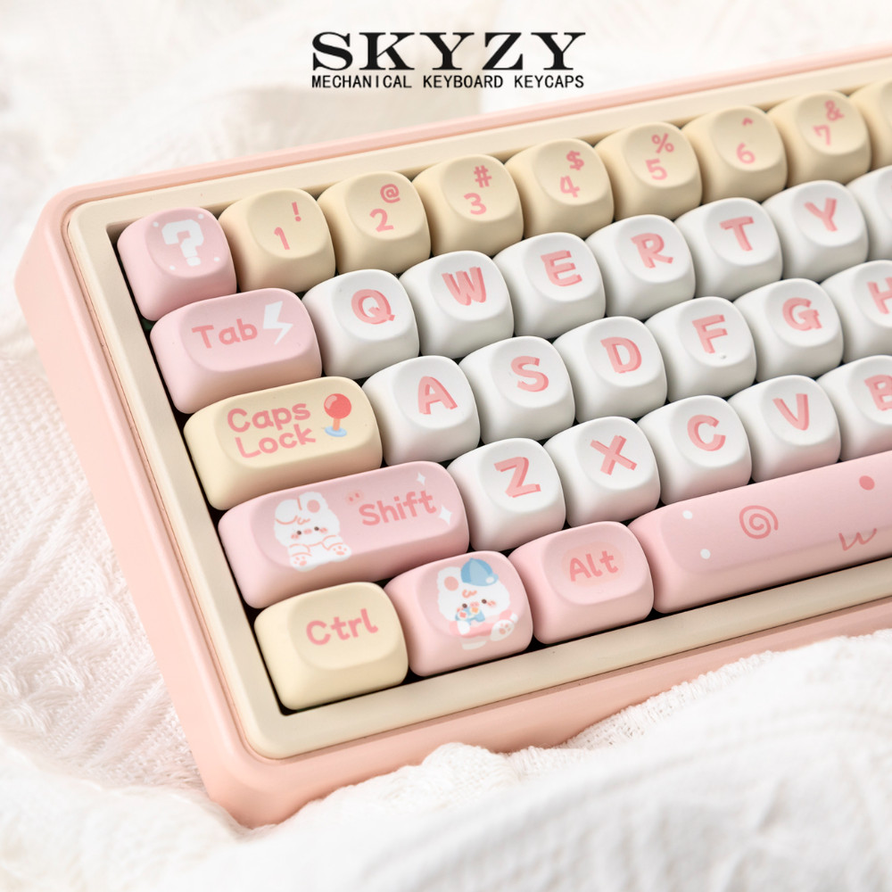 Rabbit Pig Keycaps MOA Profile Girl PBT Dye Sub Keycap | Shopee Việt Nam