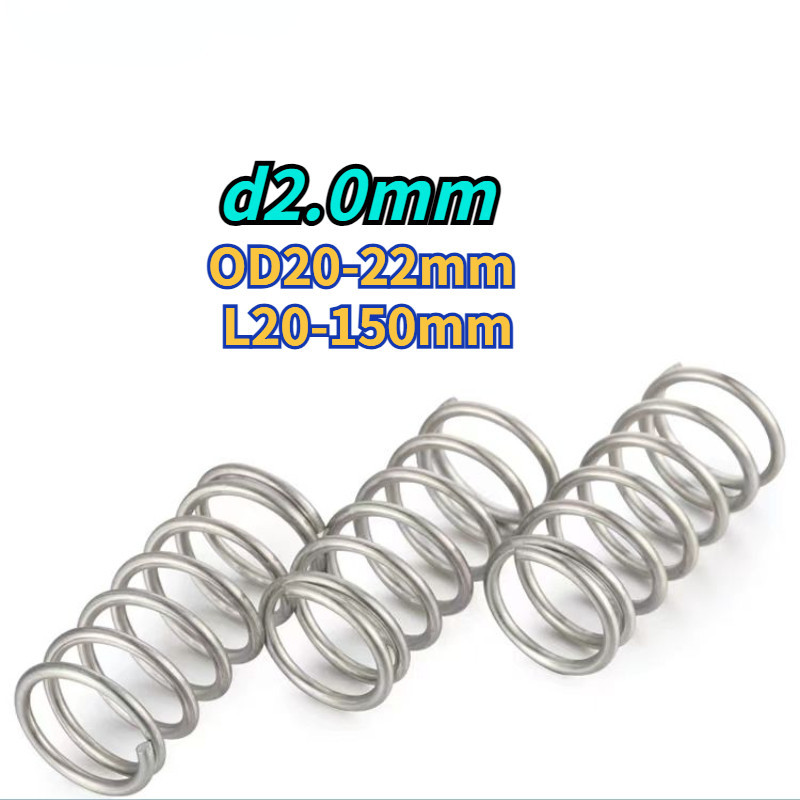 [Hnk] Lò xo nén lò xo bằng thép không gỉ 304 Đệm lò xo nén trở lại Lò xo có thể tùy chỉnh d2.0mm ...