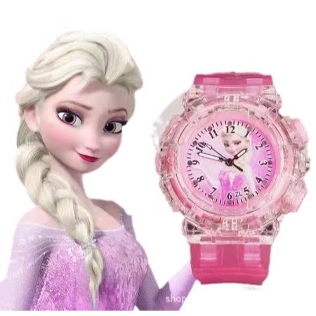 Đồng Hồ đeo tay Elsa Trẻ Em Có Đèn LED Nhấp Nháy Đầy Màu Sắc,hình công ...