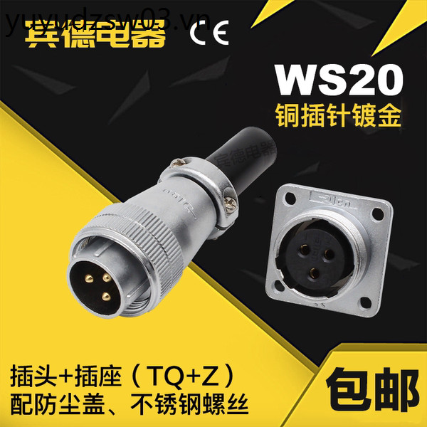 Phích cắm hàng không DS Ổ cắm WS20-2-3 Pin 4 lỗ 5-6-7P9-12 lõi Đầu nối công nghiệp TQ k4z DS20 ...