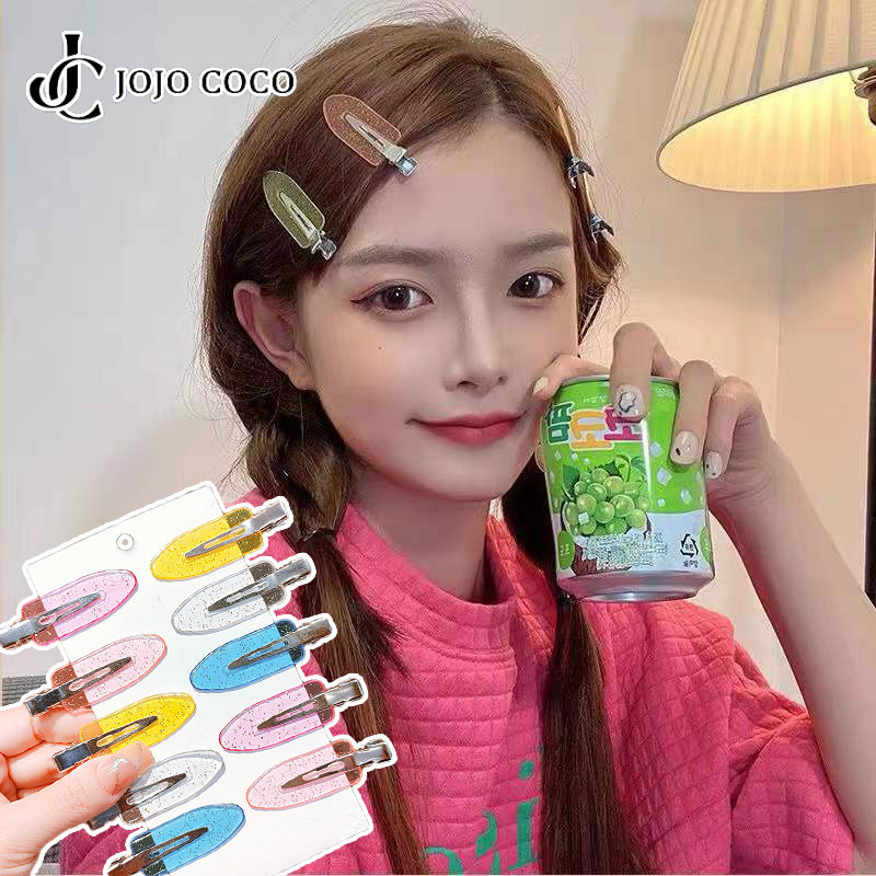 Jojo COCO Kẹp tóc liền mạch màu hồng lấp lánh trong suốt Mũ nón thông ...