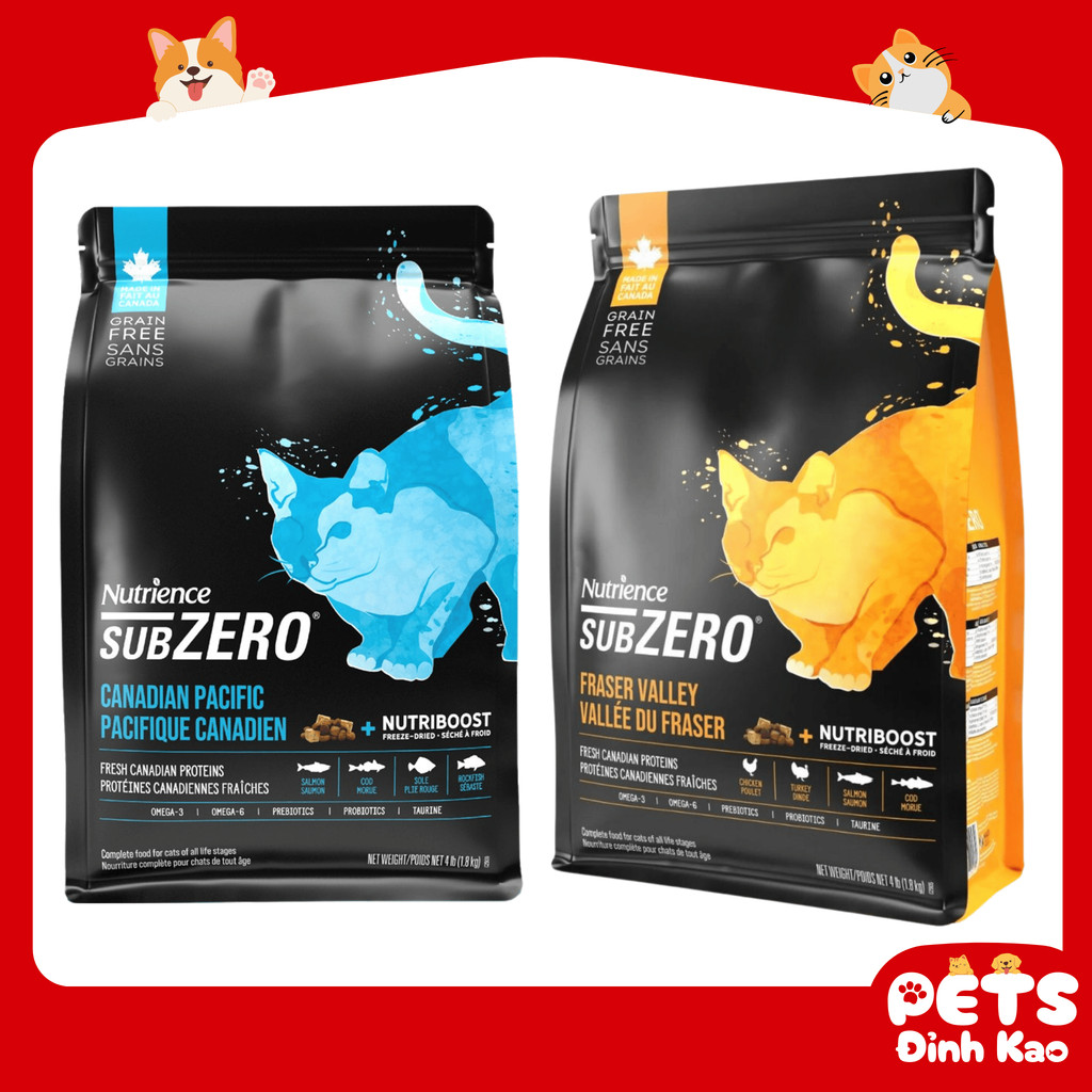 [500g - 1kg] Thức Ăn Hạt Thịt Tươi Sấy Lạnh Cao Cấp Cho Mèo Nutrience Subzero Đến Từ Canada ...