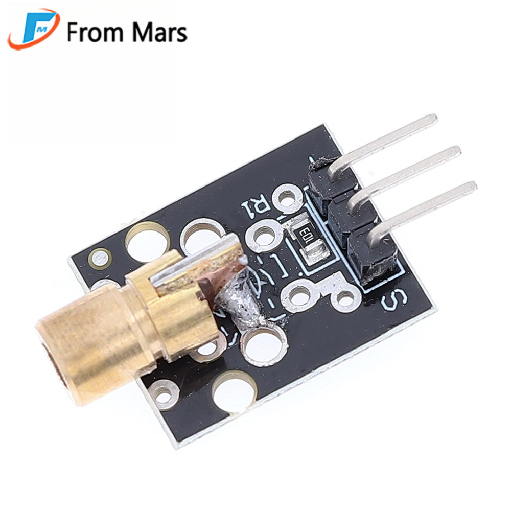 Ky-008 650nm 6mm Mô-đun cảm biến Laser 5V 5mW Diode đồng chấm Laser đỏ ...