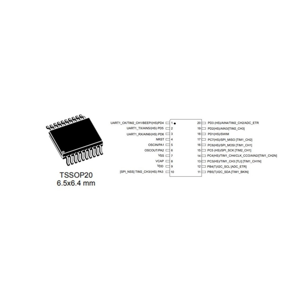 STM8S103F3P6 STM8S003F3P6 MS51FB9AE STM8S103 STM8S003 TSSOP-20 Chính Hãng | Shopee Việt Nam