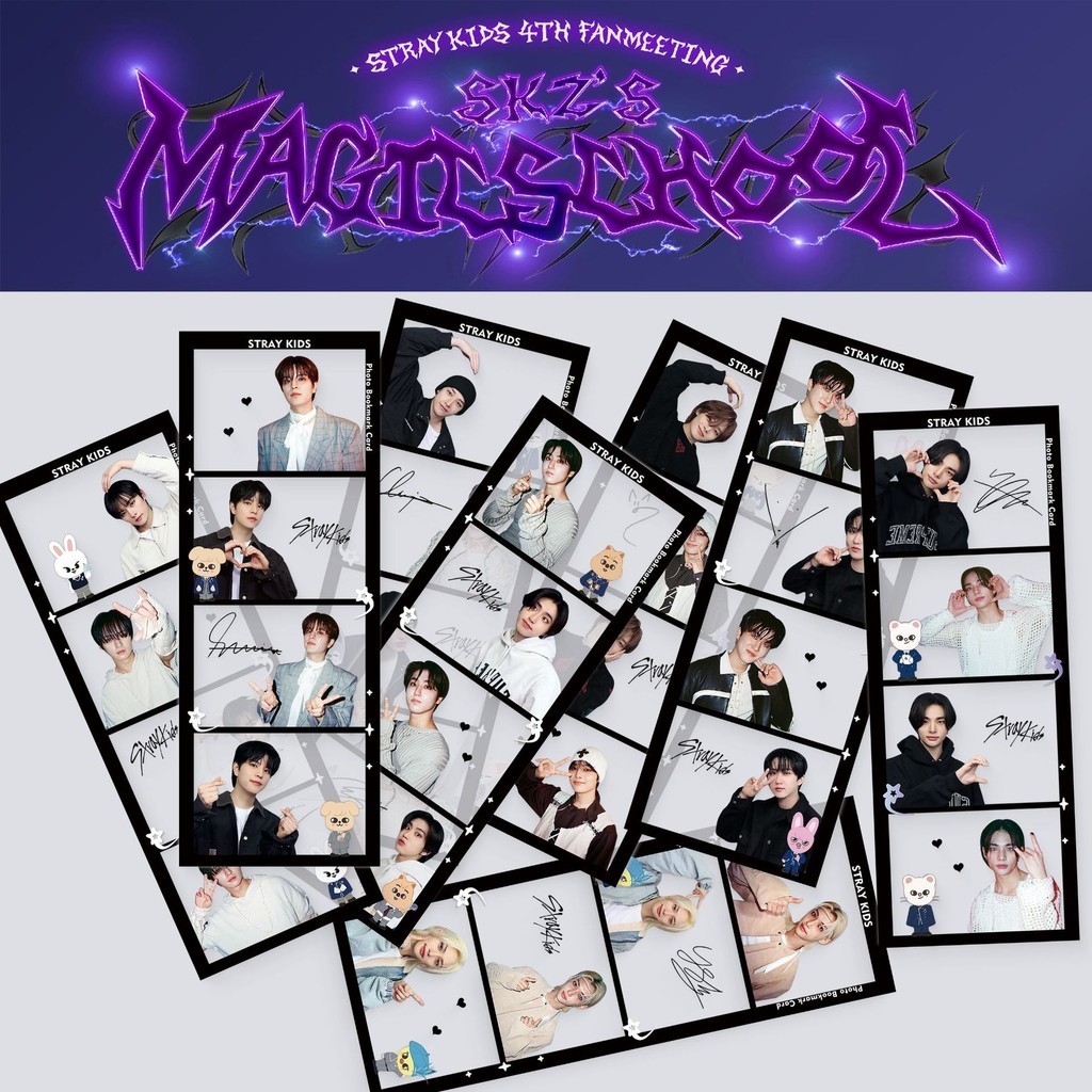 8-15pcs STRAY KIDS Magic School Photocards Transparent Bookmark cards ...