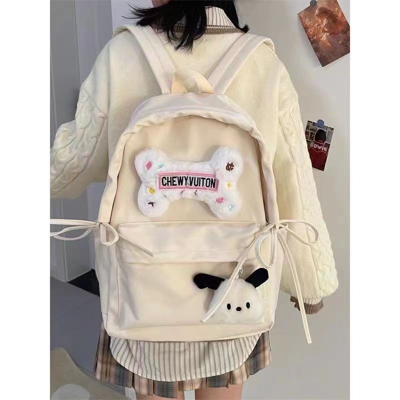 Jivil Ba lô nữ có nơ và phong cách múa ba lê phiên bản Hàn Quốc đa năng ...