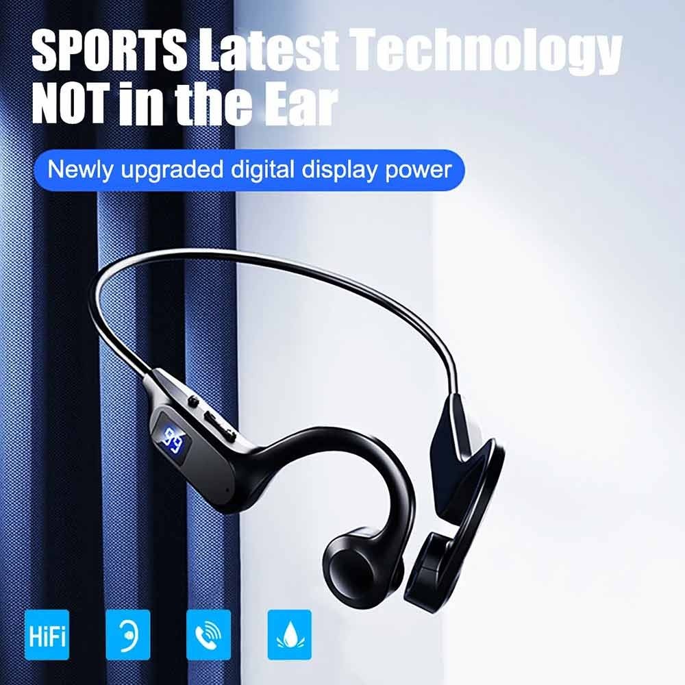 Bone Conduction Headphones Bluetooth 5.2 Outdoor Earbuds Sport Wireless ...
