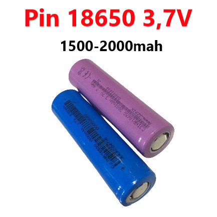 Pin Sạc 18650 3,7V dung lượng cao 1500mAh, 2000mAh hàng mới, sạc lại ...