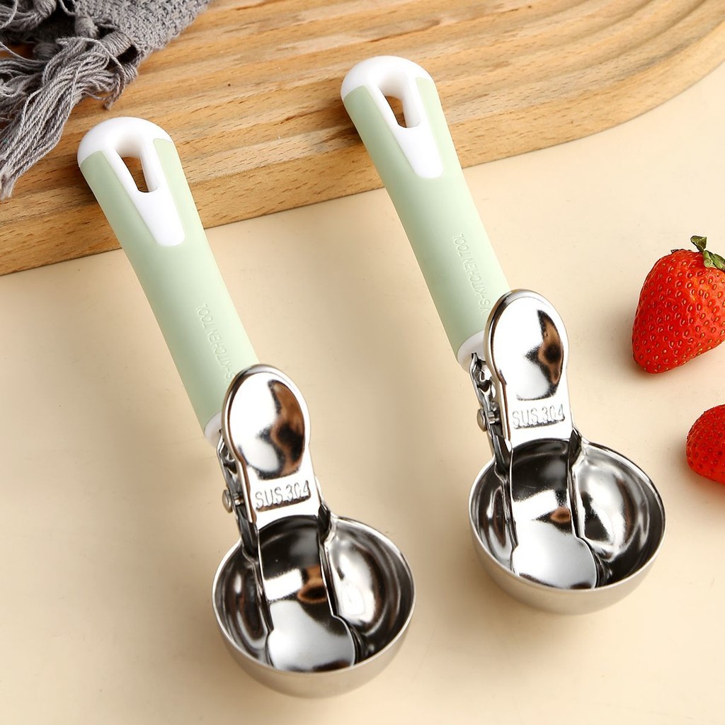 Hot Sale#Multifunctional304Stainless Steel Pop-Up Ice Cream Scoop Ice ...