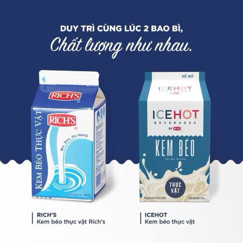 [HÀNG CAO CẤP] Kem béo thực vật Rich lùn 454g | MYCMART | Shopee Việt Nam