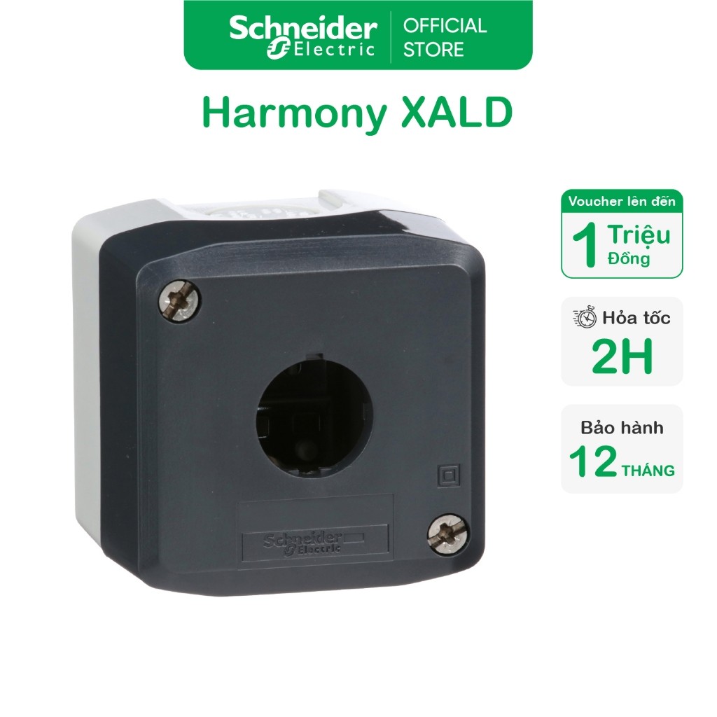 Hộp nút nhấn Schneider chất liệu nhựa Phi 22mm 1 lỗ khoét XALD01 XALK01 ...