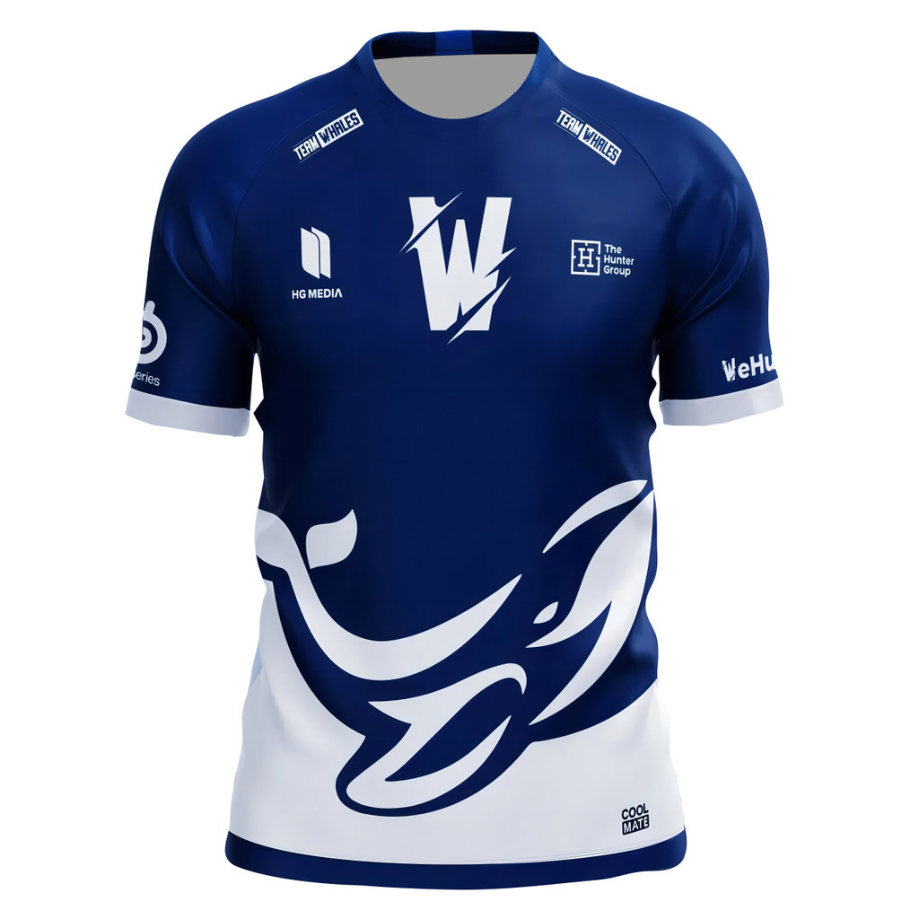 Team WHALES 2024 Jersey Áo thun in hình thiết kế thể thao điện tử ...