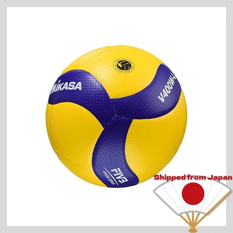 MIKASA Lightweight 4th Grade Volleyball - Yellow/Blue V400W-L (Japan ...