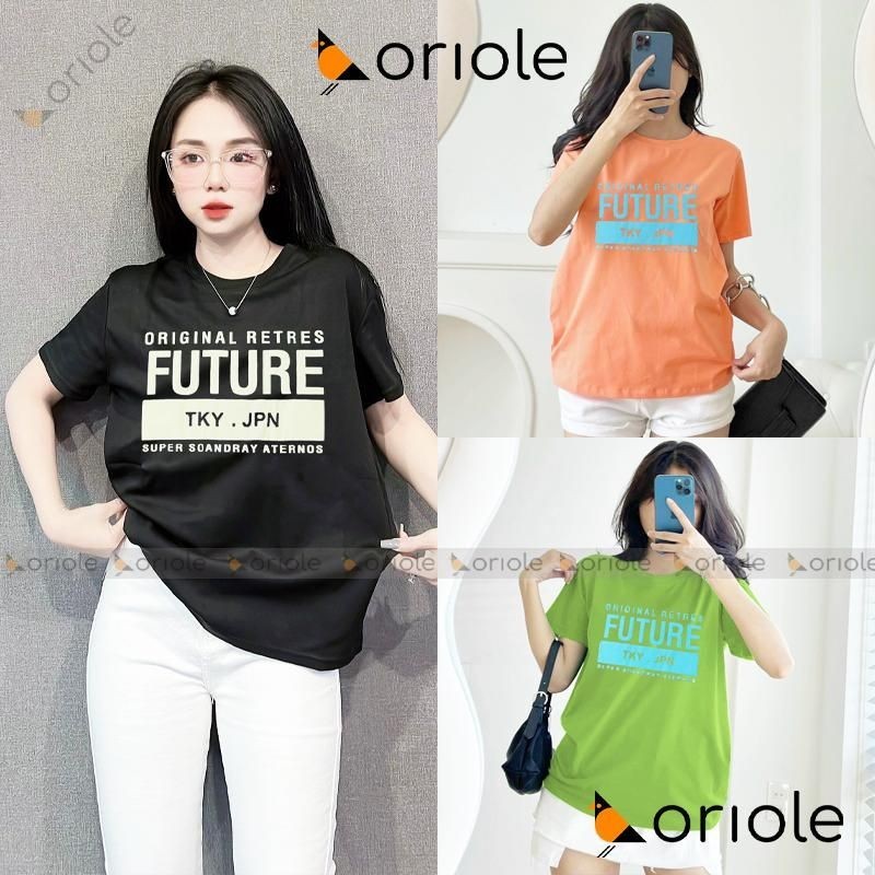 Áo Thun Nữ Cổ Tròn Chất Cotton Thái Form Suông In Chữ FUTURE [40kg-60kg] | Shopee Việt Nam