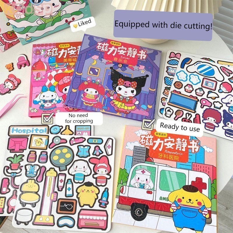 Stickers đồ chơi nam châm,thay đổi quần áo,kuromi Sanrio melody -Nam ...