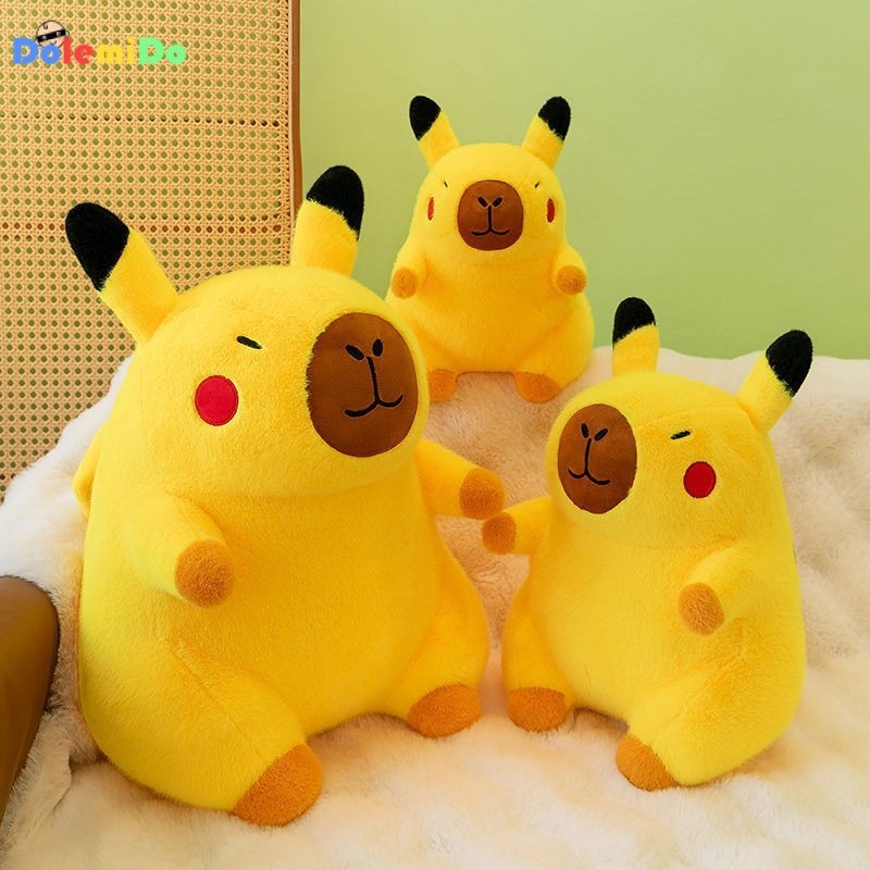 Chính Hãng Pikachu Capybara Vui Biến Đổi Capybara Búp Bê Kapira Pikachu ...