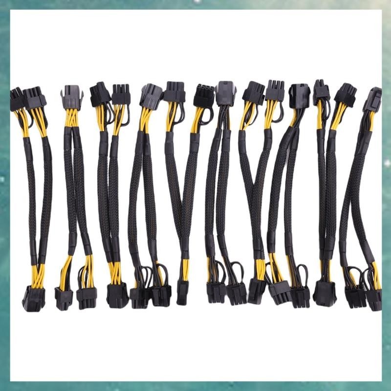 [D G Y J] PCI-E 6 Pin sang Dual 8 Pin (6 + 2) Card đồ họa PCI Express Power Adapter GPU VGA Y ...