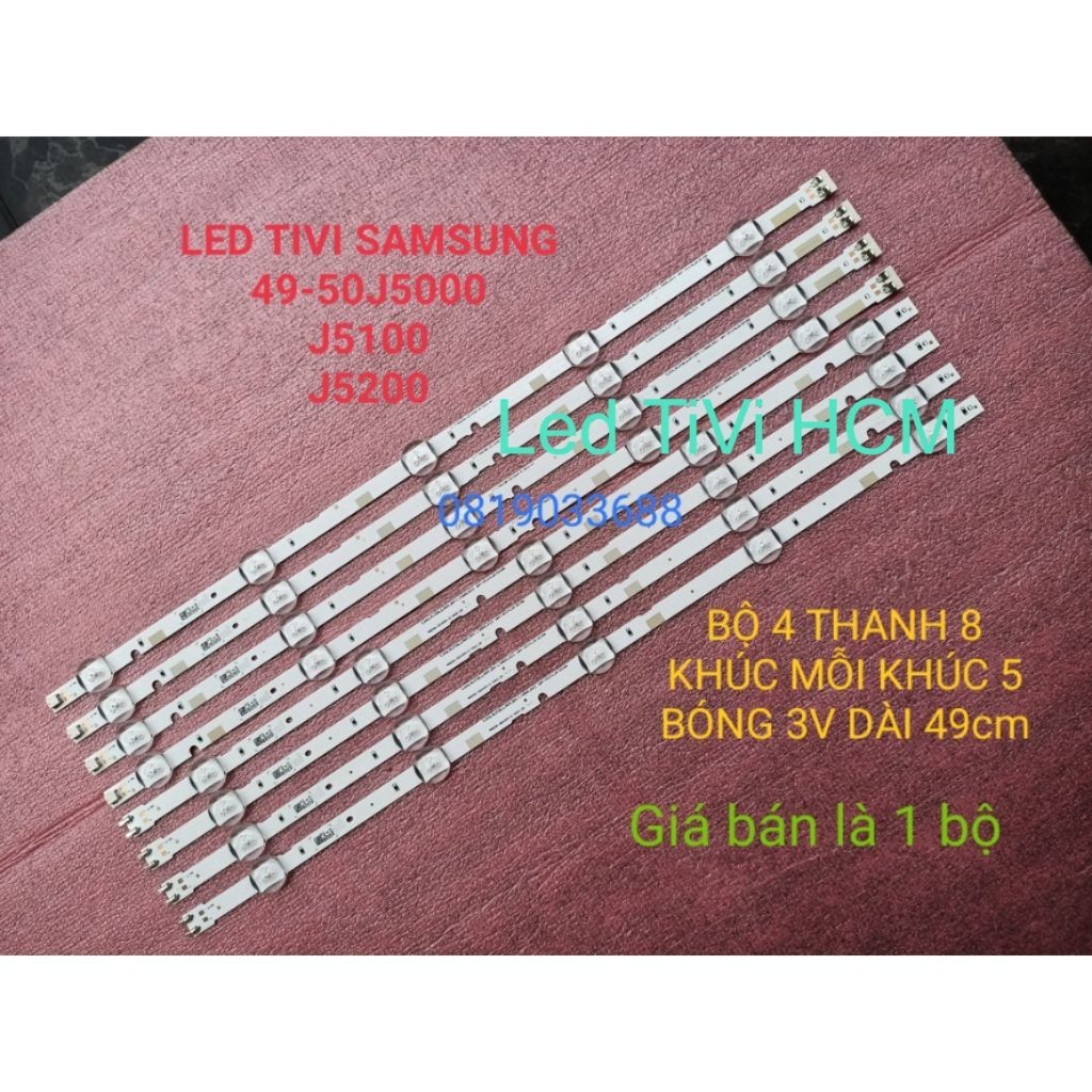 (HCM) LED TIVI SAMSUNG 49J5200 49J5250 50J5200 MỚI 100% BỘ 8 KHÚC NỐI ...