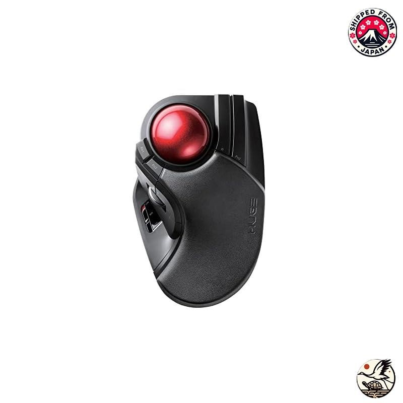 Elecom Wireless Trackball Mouse with Large Ball, 8 Buttons, Tilt ...