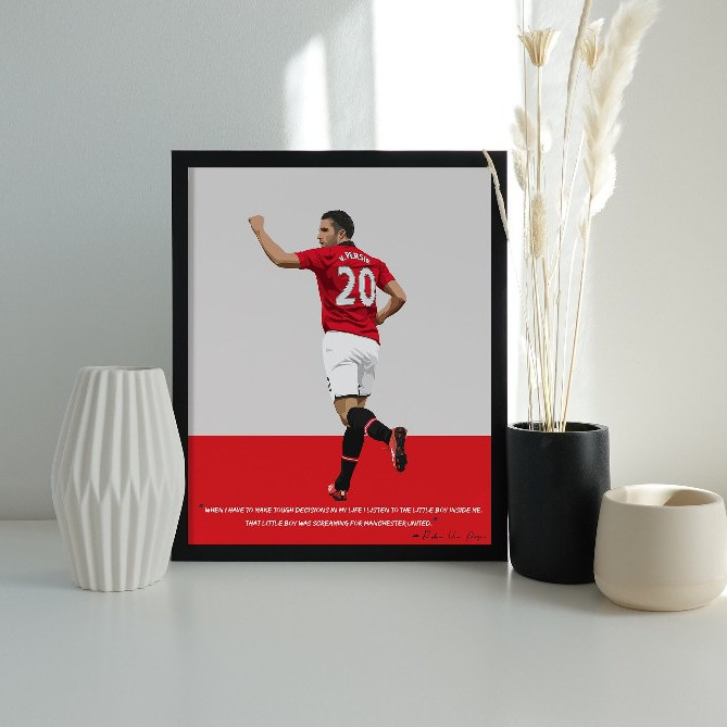 POSTER BÓNG ĐÁ ⭐️ Poster Robin van Persie: "Striker's Elegance ...