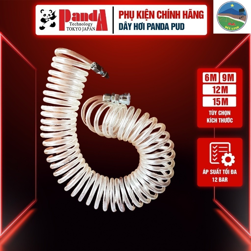 ĐƯC LINH Dây hơi Panda PUD dùng cho máy nén khí, có sẵn 2 đầu nối nhanh ...