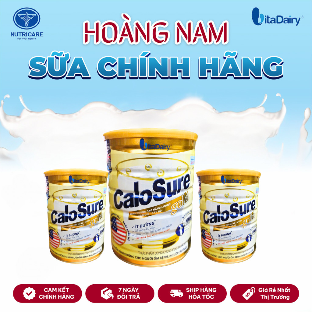 [Date mới] Sữa CaloSure Gold ít đường lon 400g, 800g của hãng VitaDairy ...