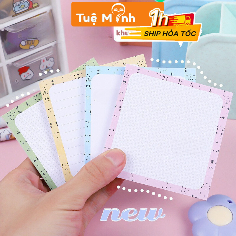 Tập note khung viền màu sắc NO47 Giấy note ô vuông nhiều màu dễ thương ...