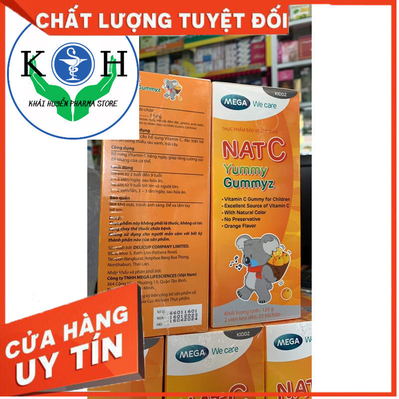NatC Yummy Gummyz - Kẹo Dẻo Bổ Sung Vitamin C Cho Trẻ Em Tăng Sức Đề ...