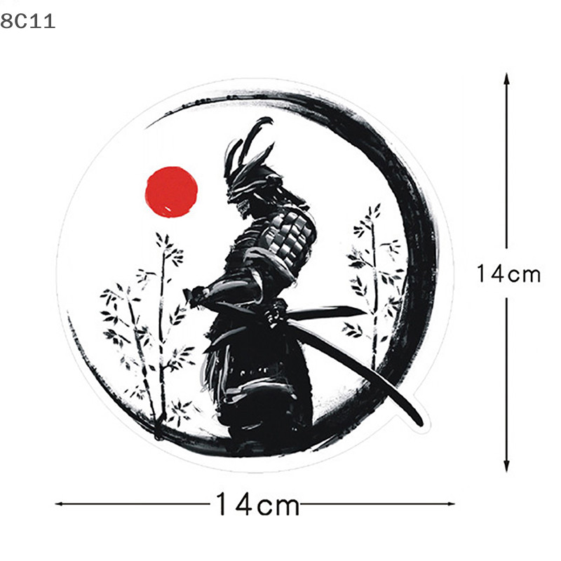 [8c11] Nhãn dán chiến binh Samurai NHẬT BẢN Katana Decal Vinyl Xe đạp ...