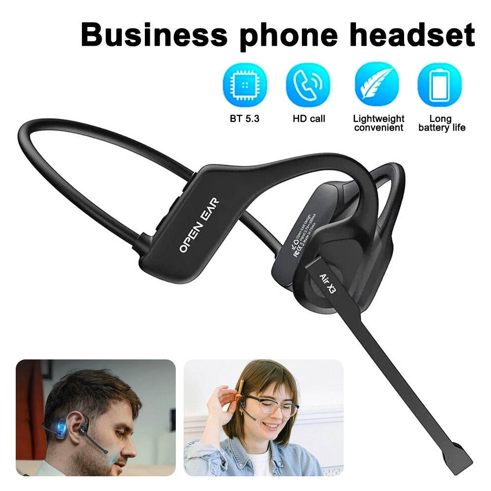 Tai nghe Bluetooth không dây VIRWIR có micrô Tai nghe Trucker tai mở ...