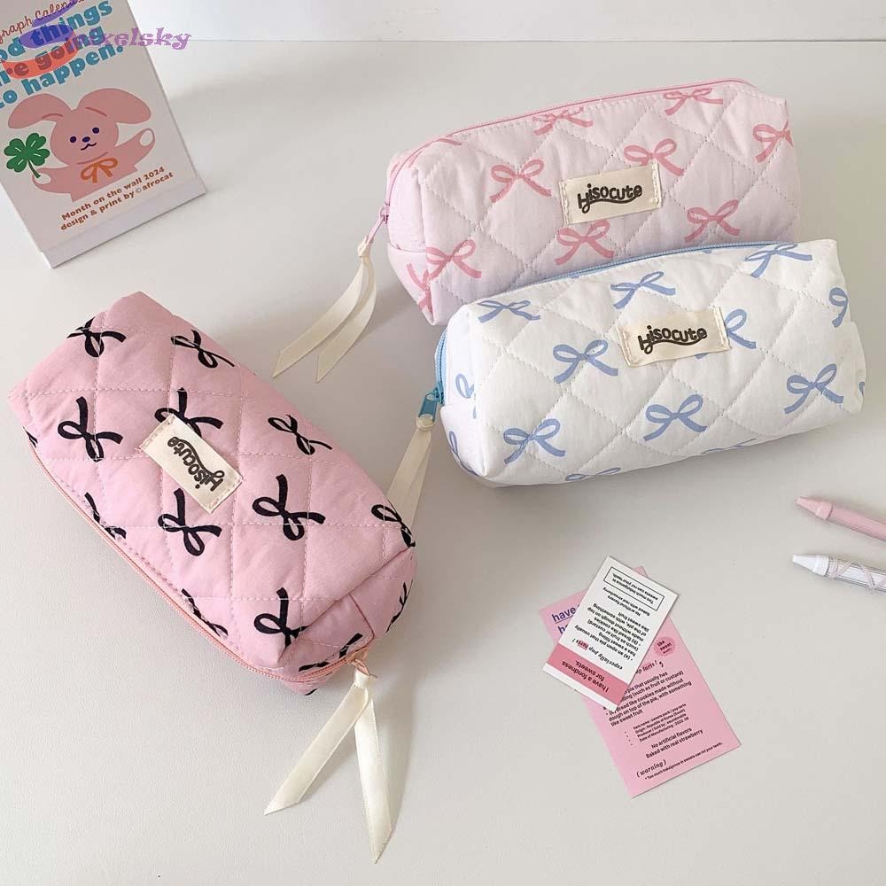 Hộp đựng bút chì phong cách Hàn Quốc PIXELSKY, Túi văn phòng phẩm nơ thẩm mỹ, Kawaii Ins Style ...