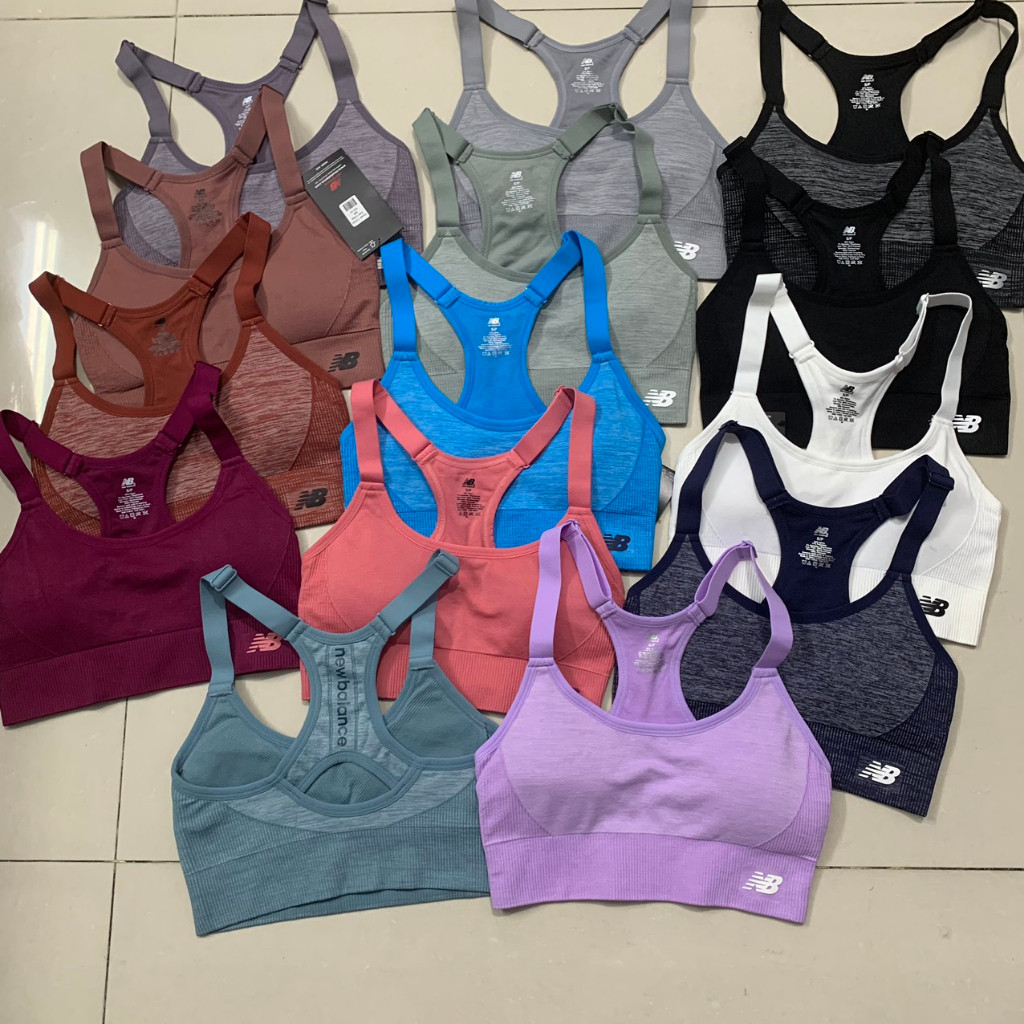 Áo Bra Thể Thao Tập Gym Yoga Chạy bộ NB Hàng Xuất Xịn Vải Dệt Kim Co ...