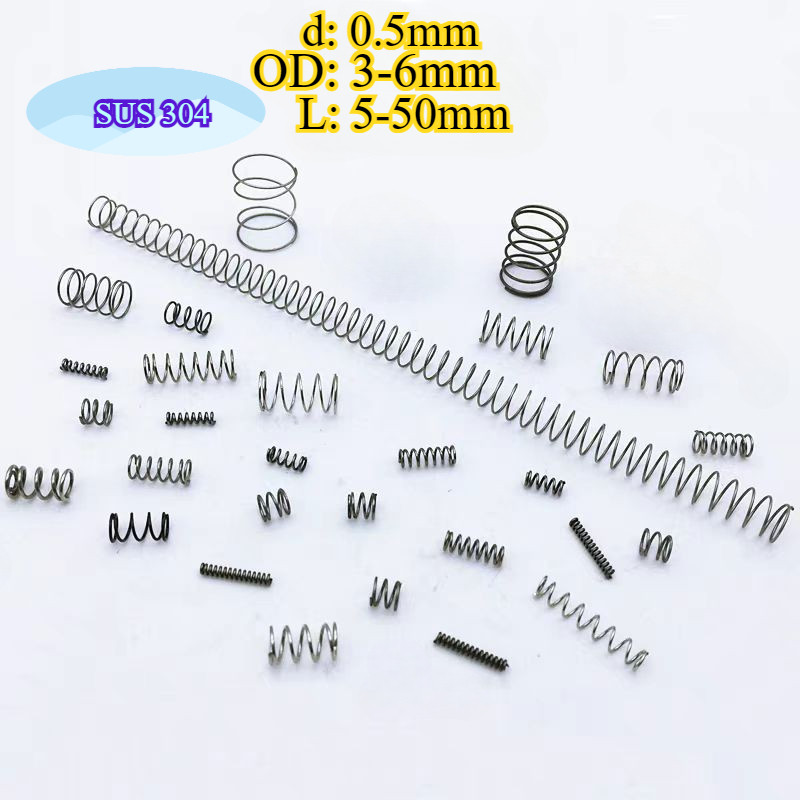 Phần cứng Acce SUS304 dây lò xo bằng thép không gỉ đường kính 0,5mm lò ...