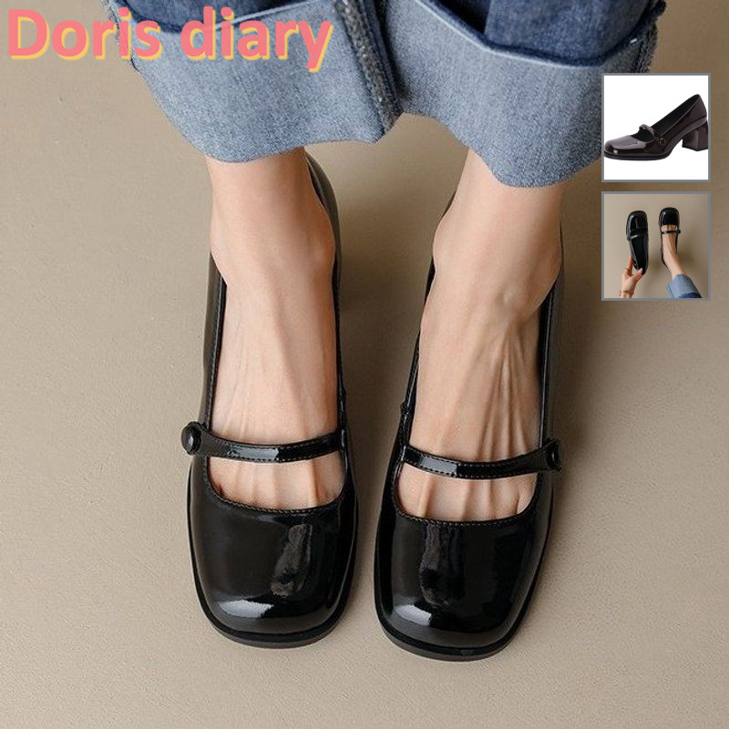 [Nhật ký Doris] Máy bơm mũi vuông gót thấp sành điệu dành cho nữ ...