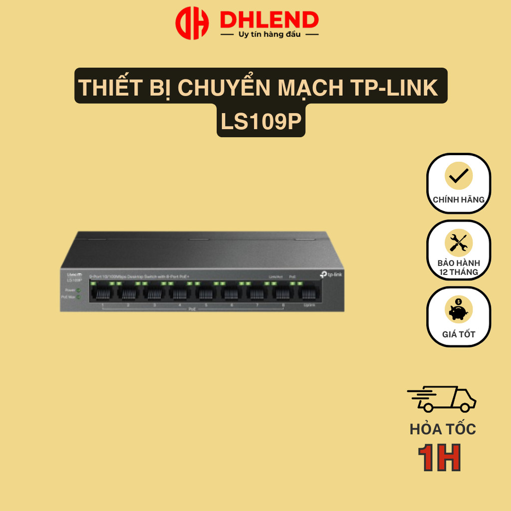 MẪU MỚI - Thiết bị chuyển mạch POE 100 TP-LINK LS109P | Shopee Việt Nam