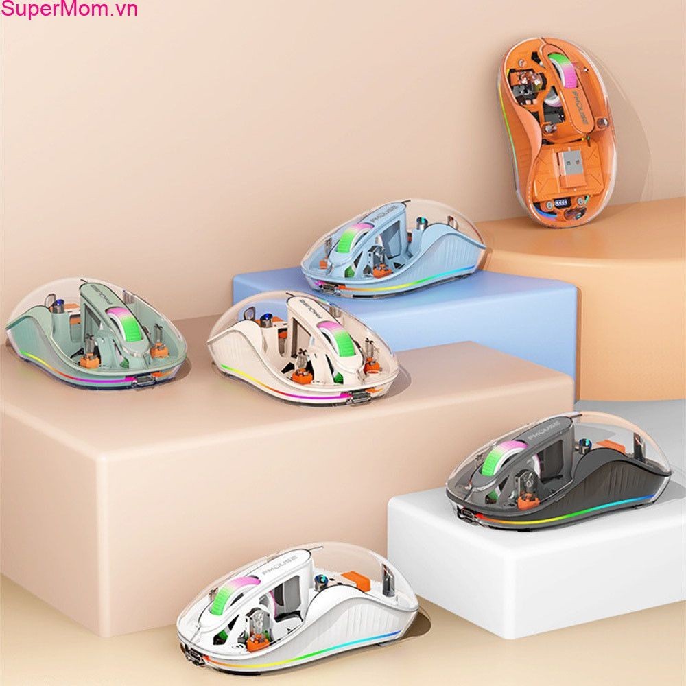 Chuột Không Dây M333 Macaron Sạc Trong Suốt Nhiều Màu Sắc Thở Usb TYPE ...