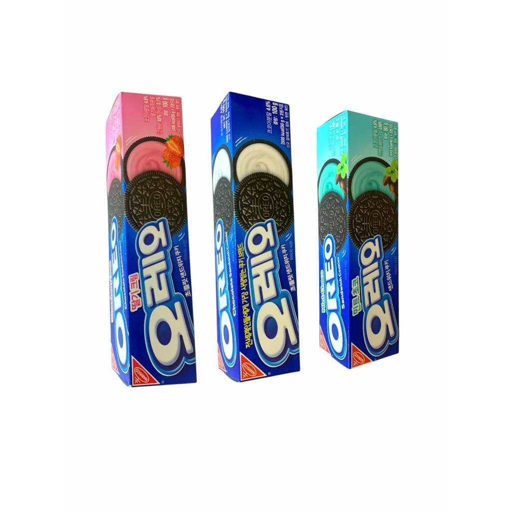 Bánh Oreo Hàn Quốc vị dâu, bạc hà và truyền thống hộp 100g | Shopee ...