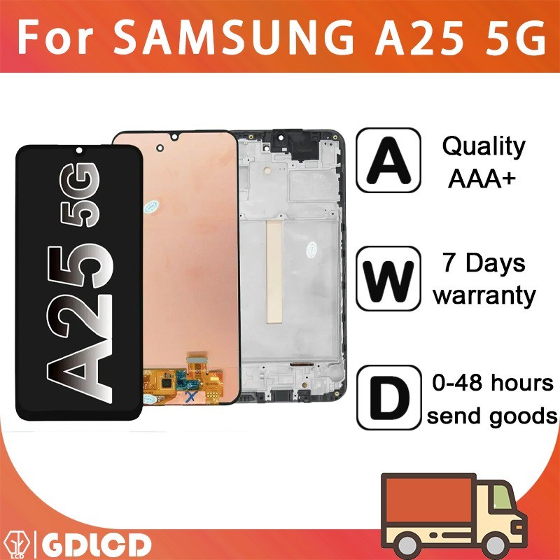 Lcd cho Samsung Galaxy A25 A256 Màn hình LCD Bộ số hóa màn hình cảm ứng ...